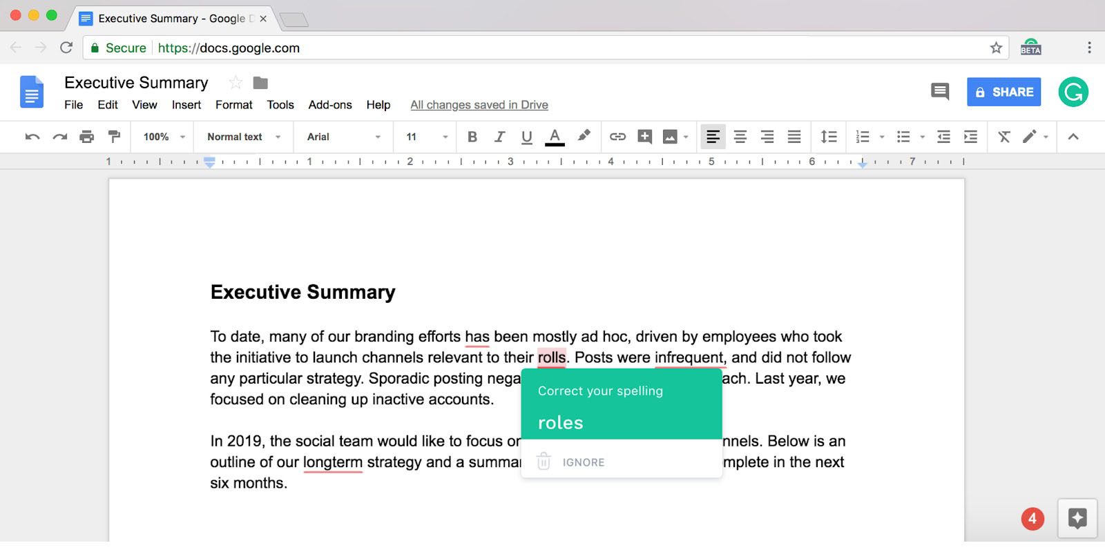 Grammarly Adds Google Docs Support In Beta For All Users This Week